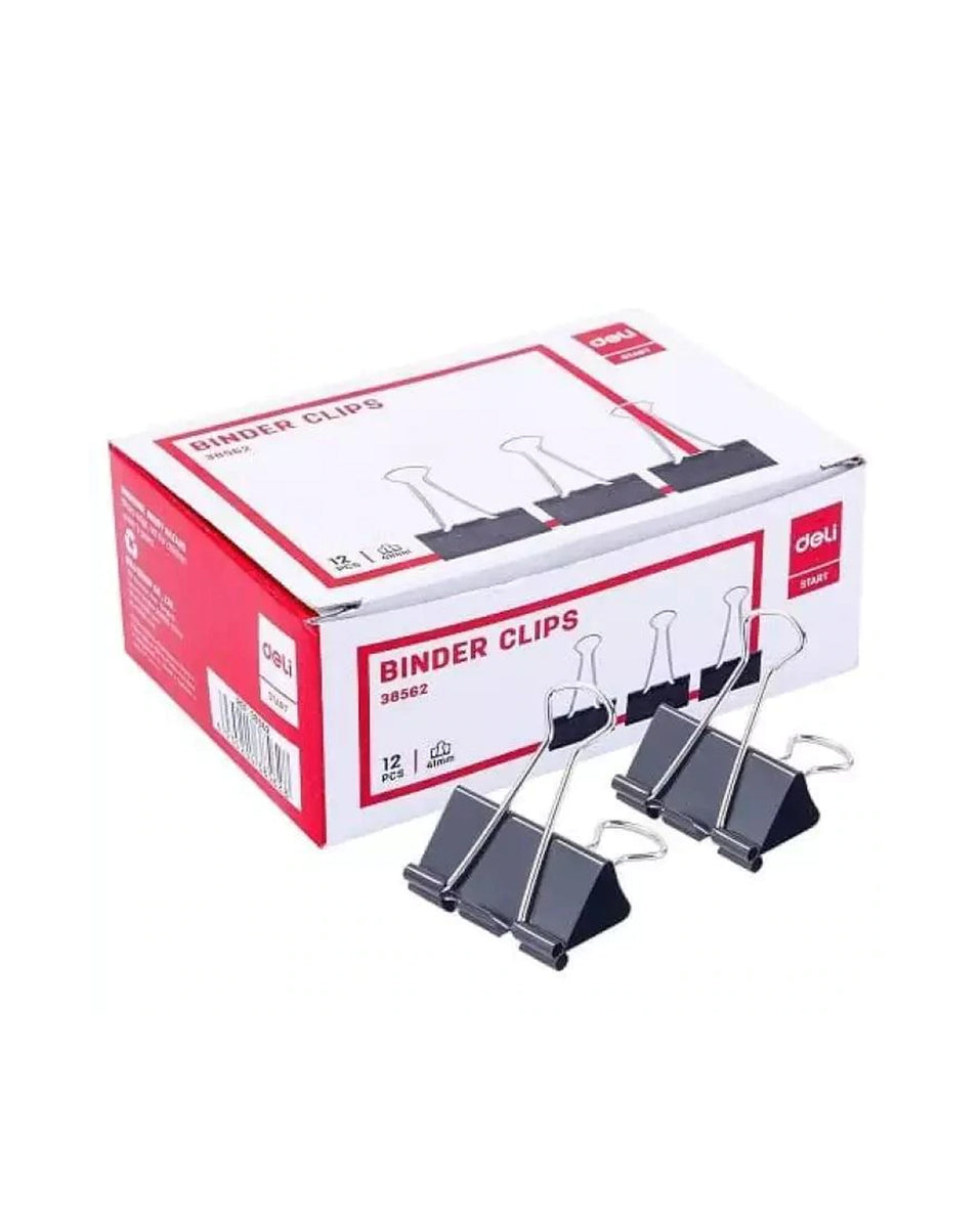Deli Binder Clips E38562 (12Pcs Box) – Shahalami.pk
