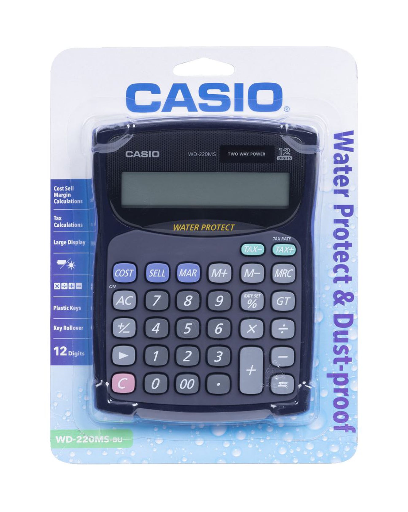 Casio WD-220MS Water & Dust Proof 12 Digit Calculator – Shahalami.pk