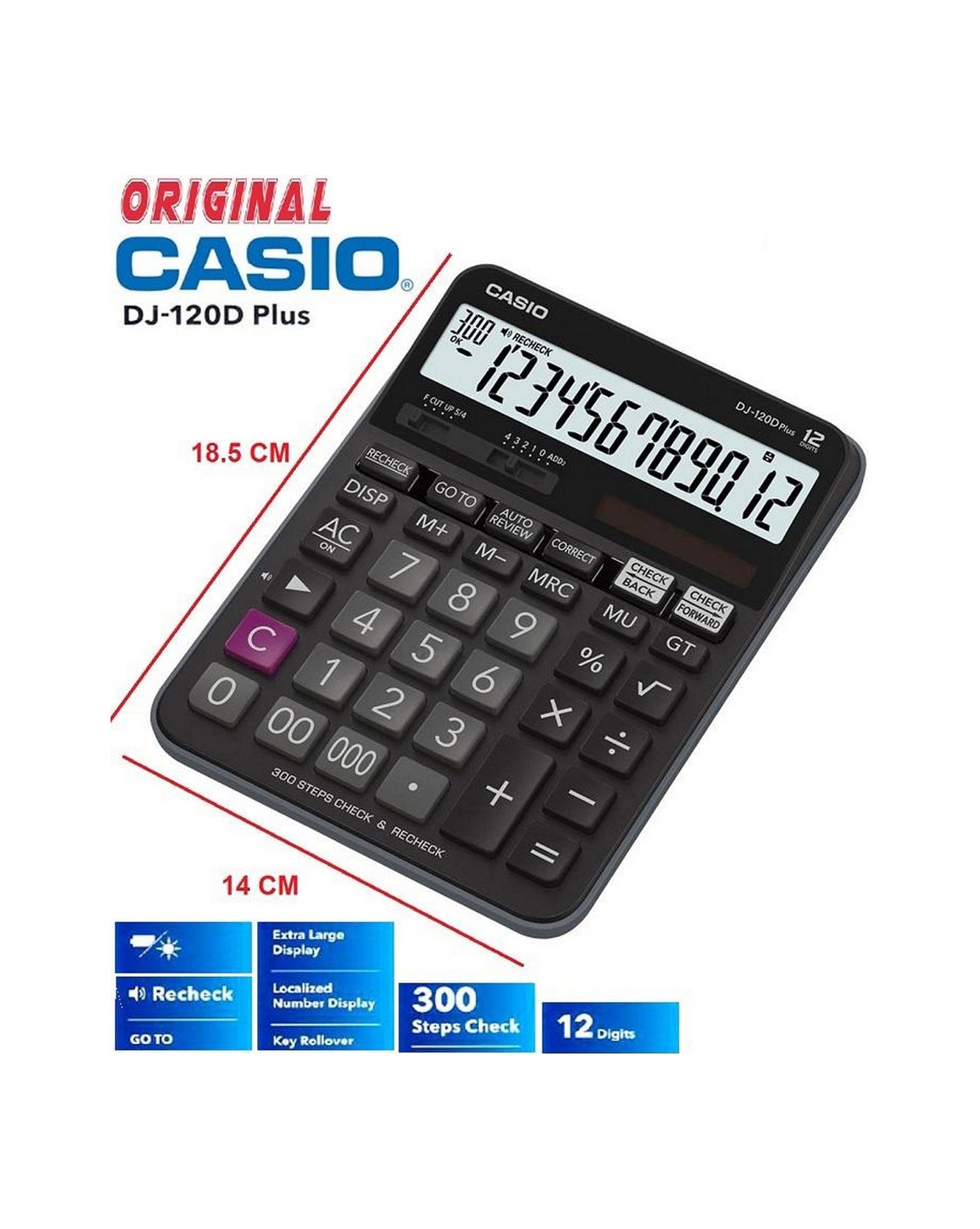Casio MJ-120D Plus 12 Digits Practical Calculator – Shahalami.pk