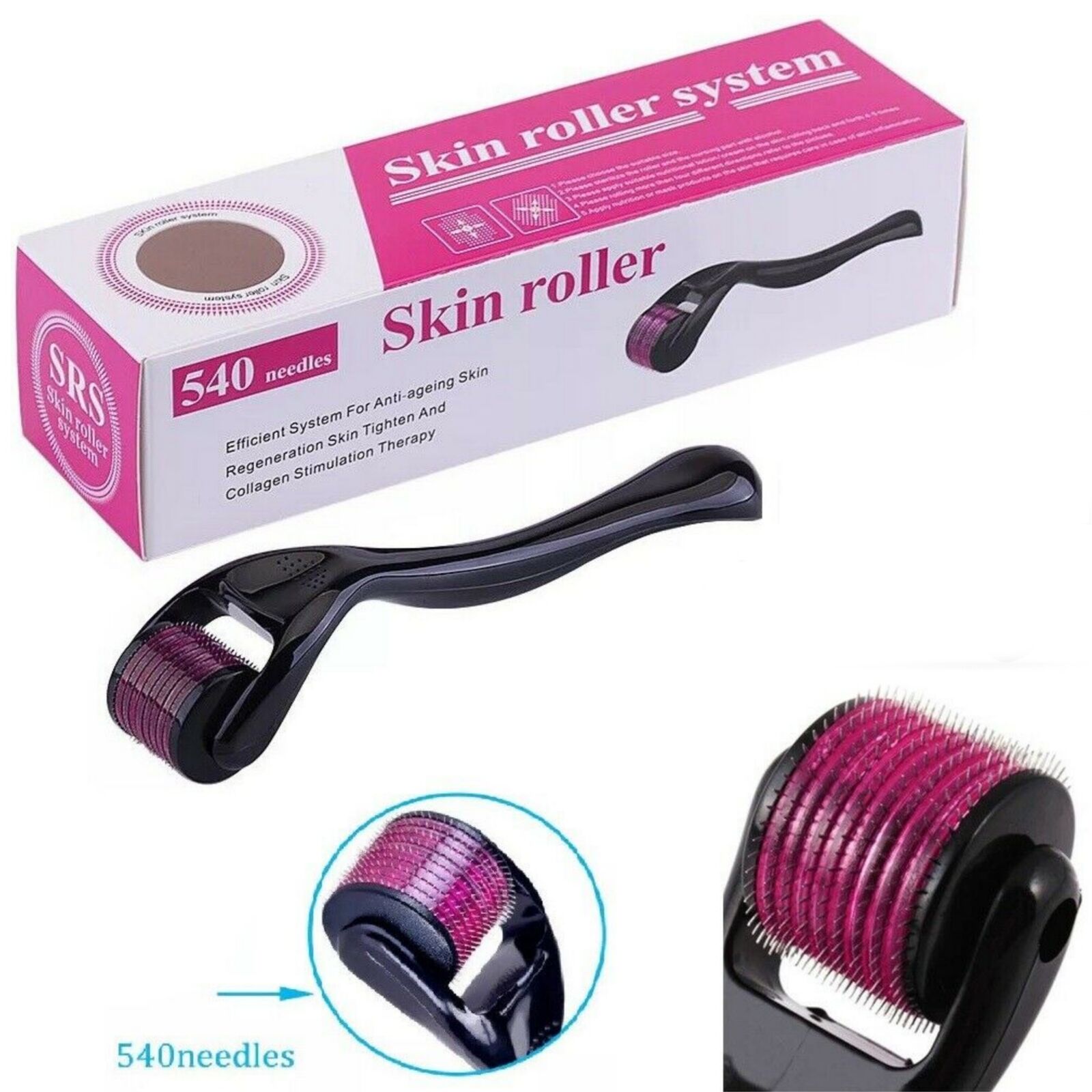 Derma Roller | Acne Scars Treatment | 540 Needles ( 0.5mm) – Shahalami.pk